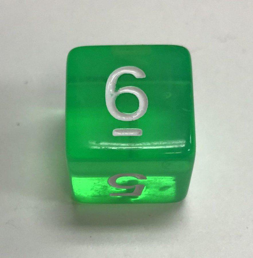 6 Sided Transparent Dice w/Numbers - The Dice Emporium